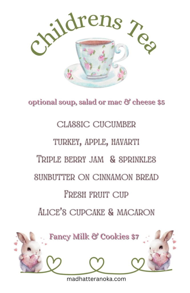 Childrens_Tea_Menu_Jan24 | The Mad Hatter House of Curiosities & Tea ...